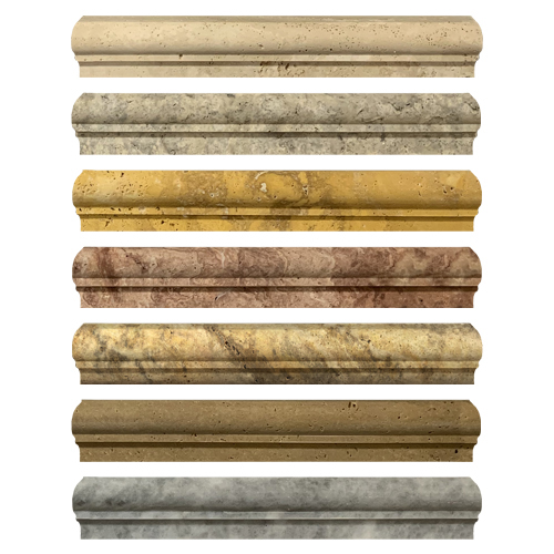 Corniche pierre naturelle différents coloris 4.8x2.3x30.5 | C-Négoce